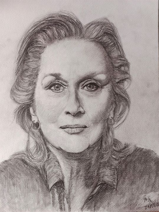 Meryl Streep - GoGa - Drawings & Illustration, People & Figures ...