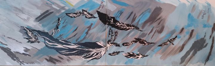 The Orignal floating feathers - Storm of Art - Paintings & Prints ...