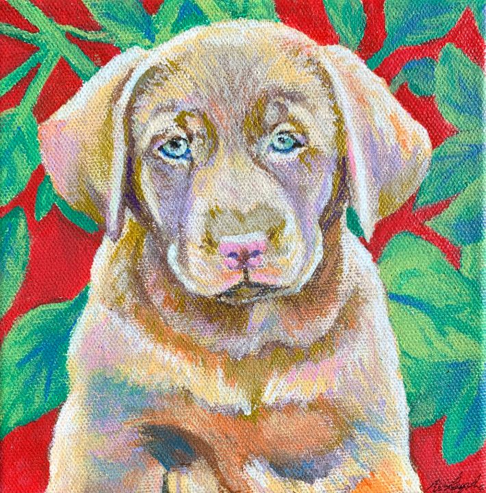 Chocolate Labrador Retriever puppy - BeauJo Art - Paintings & Prints ...