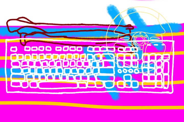 Punchin Keys - Jaymie Metz Fine Art - Paintings & Prints, Abstract ...