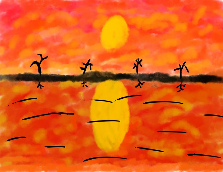 African sun set - Sangeun’s digital arts - Digital Art & AI, Abstract ...