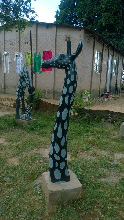 giraffe head - john gutsa - Sculptures & Carvings, Abstract, Man-made ...