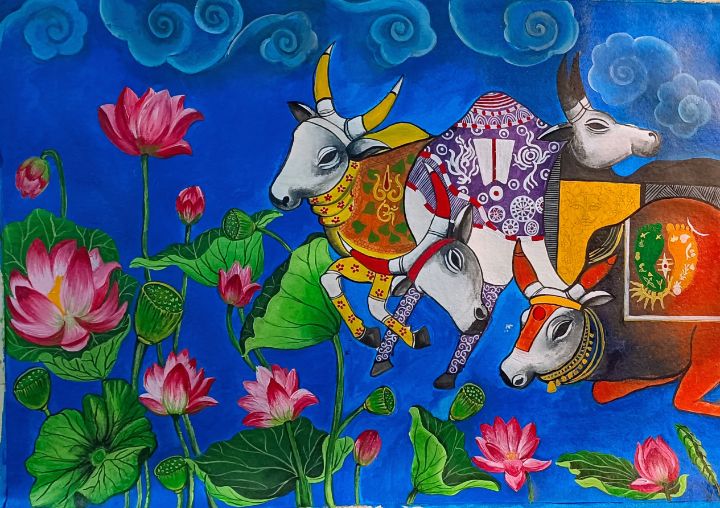 Kerala mural art - Vibgyorart - Paintings & Prints, Landscapes & Nature ...
