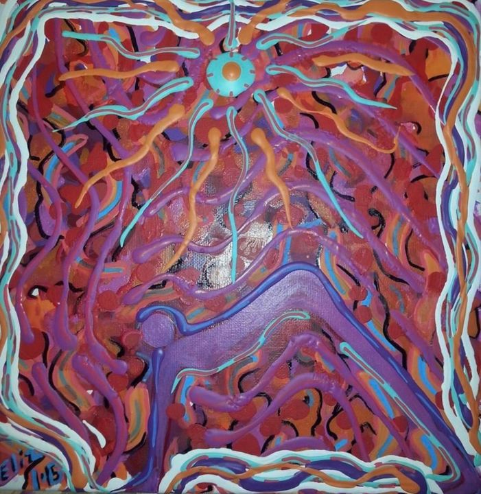 Downward Dog - Javier Veliz Jr - Paintings & Prints, Abstract ...