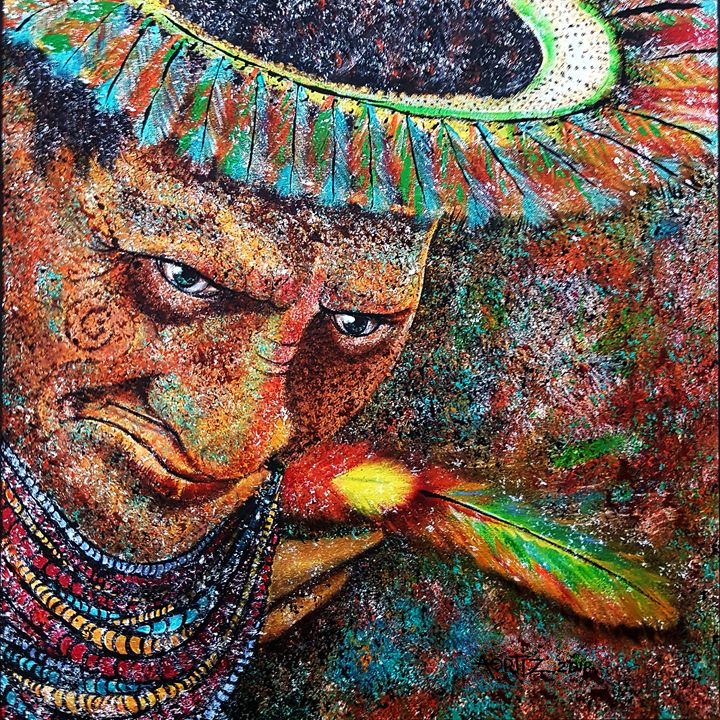 CHAMAN / SOLD - ARTIZ - ALVARO ORTIZ QUIROZ - Paintings & Prints ...