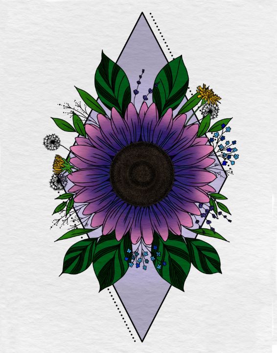Pink Sunflower - paperandpixels - Digital Art & AI, Flowers, Plants ...