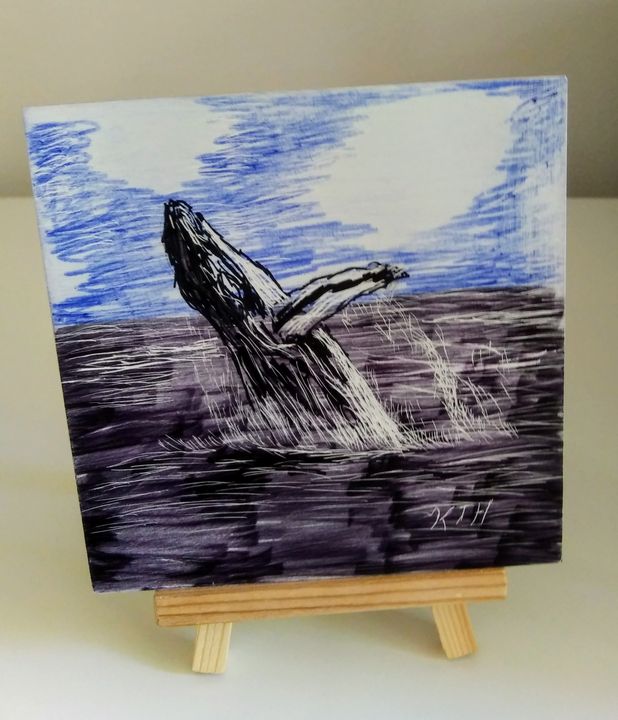 Whale splash - ScratchArt by Kevin Hawes - Drawings & Illustration ...
