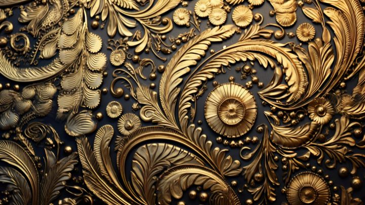 Golden Batik: Embossed Wall Art - Enongdeka - Paintings & Prints ...