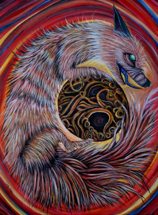 Sun Fox - Sydney M - Paintings & Prints, Animals, Birds, & Fish, Fox ...