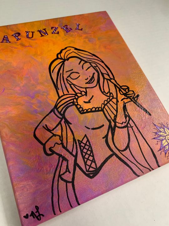 Rapunzel Paint Pour - Nikki Ludwin - Paintings & Prints, Childrens Art ...