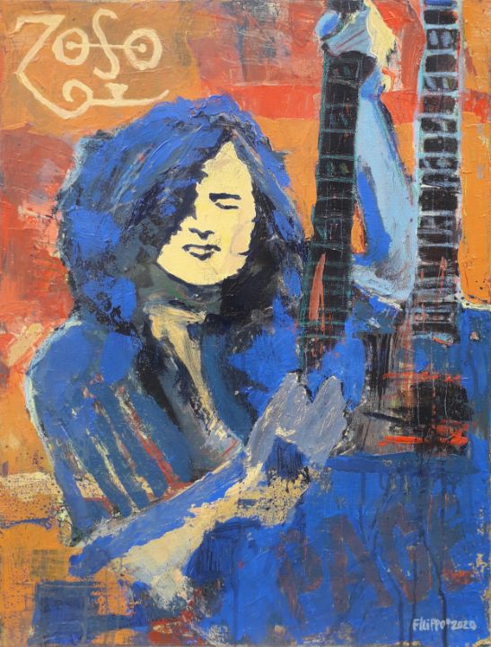 Jimmy Page - Filippo - Paintings & Prints, People & Figures, Celebrity ...
