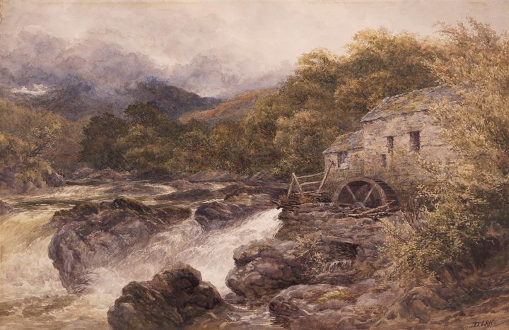 David Law~The old mill, Betws-y-Coed - Old master - Paintings & Prints ...