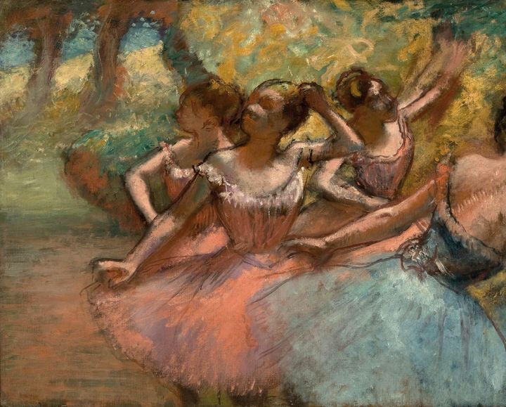 Edgar Degas~Four Ballet Dancer on St - Old master - Paintings & Prints ...
