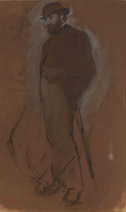 Edgar Degas~Standing Man in a Bowler - Old master - Paintings & Prints ...