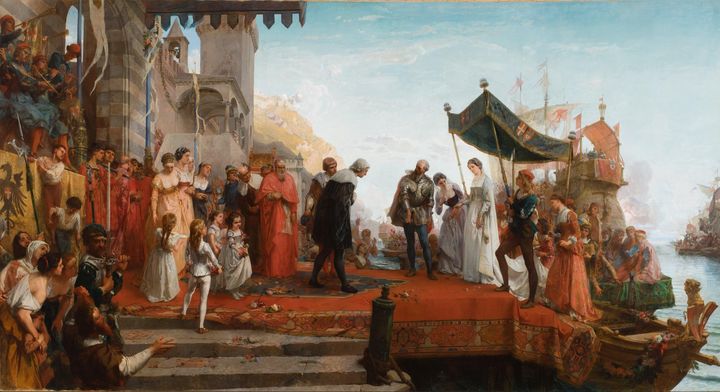 Enrico Gamba~The Arrival of Princess - Old master - Paintings & Prints ...