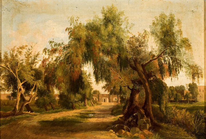 Eugenio Landesio~Camino con pirules - Old master - Paintings & Prints ...