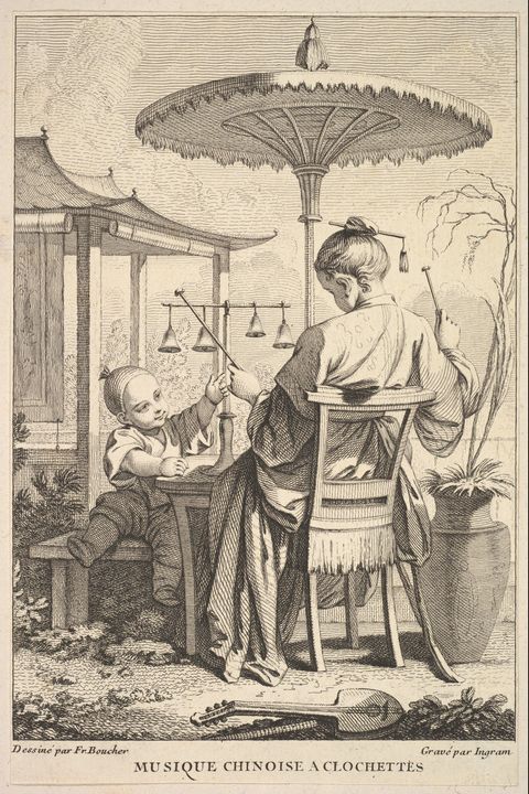 François Boucher~Chinese Bell Music - Old master - Paintings & Prints ...