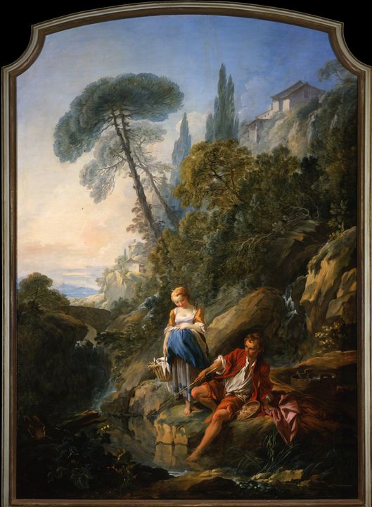 François Boucher~Pastorale A Peasant - Old master - Paintings & Prints ...