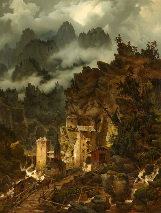 Karl Eduard Biermann~The Finstermünz - Old master - Paintings & Prints ...