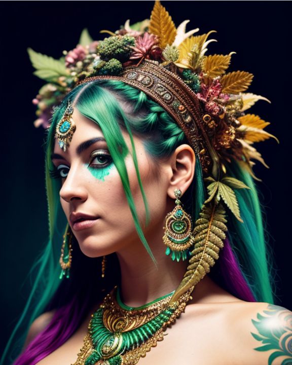 Kaleshi Kush: The Cannabis Goddess - Angel’s Designs - Digital Art & AI ...