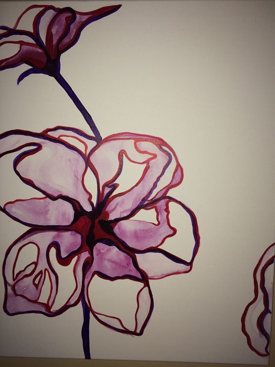 Modern Art Flowers. Trio - Dilya gallery - Paintings & Prints, Abstract ...