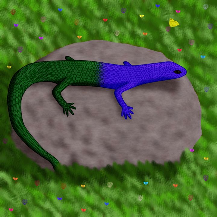 Sunbathing lizard - Noah S - Digital Art & AI, Animals, Birds, & Fish ...