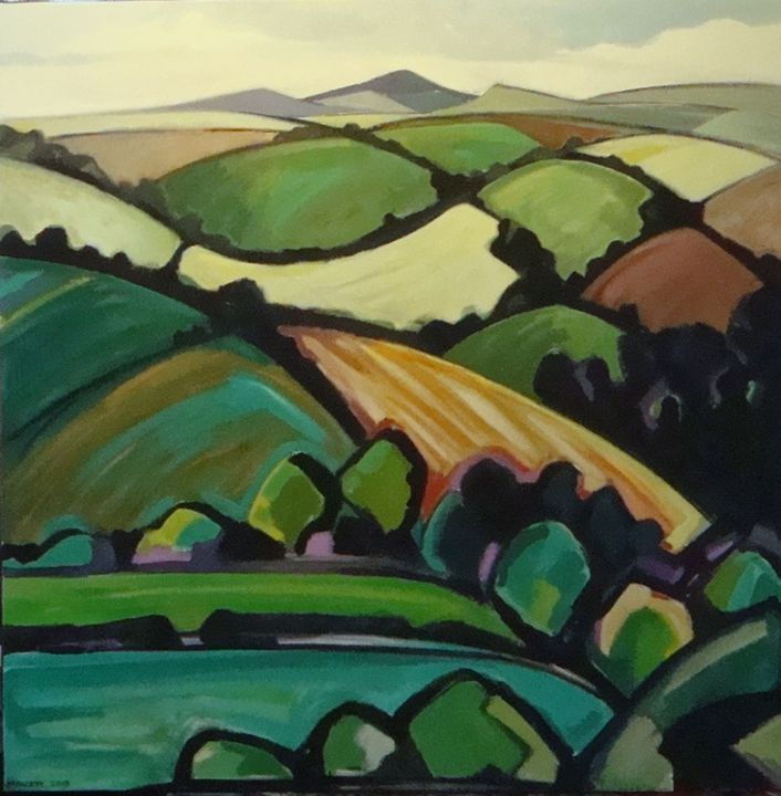 Devon landscape - billie mallett - Paintings & Prints, Landscapes ...