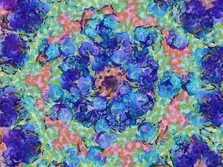 Blue Dabs - Museum of A Lot of Art MOLOA - Digital Art & AI, Abstract ...