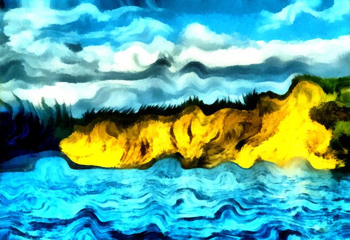 Blue Movement - Museum of A Lot of Art MOLOA - Digital Art, Landscapes ...