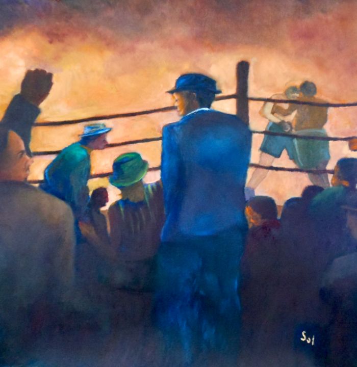 Boxing Match - Paintings by Solari - Paintings & Prints, People ...