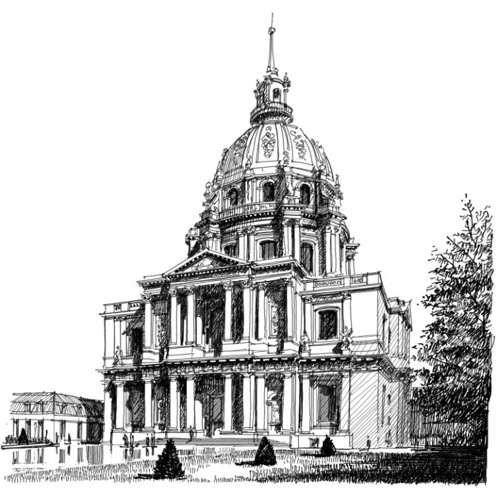 Les Invalides, Paris - Yann LEROY - Drawings & Illustration, Buildings ...