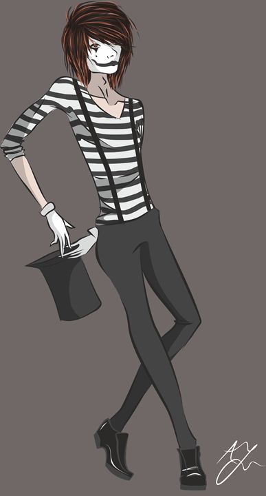 Mime - Andreea Ionescu - Drawings & Illustration, People & Figures ...