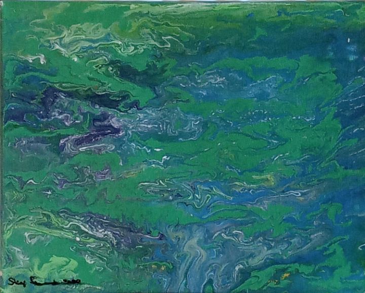 Acrylic paint pour. - Stacy - Paintings & Prints, Abstract, Color - ArtPal