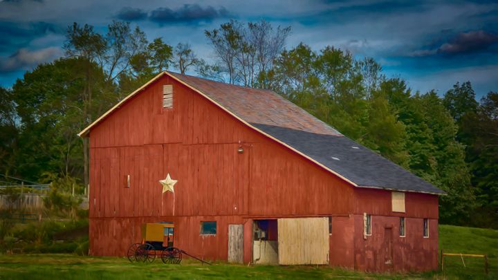 Red Amish Barn - Crazy Woman Art - Photography, Buildings ...