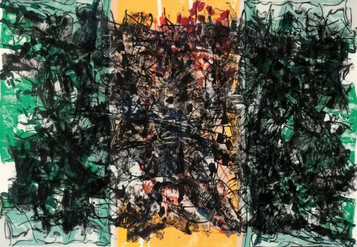 Triptyque orange - Jean-Paul Riopelle - Paintings & Prints, Abstract ...