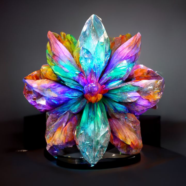 Crystal flower - K Art - Digital Art, Abstract, Figurative - ArtPal