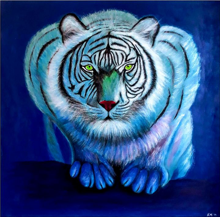 Turquoise tiger - K Art - Paintings & Prints, Animals, Birds, & Fish ...