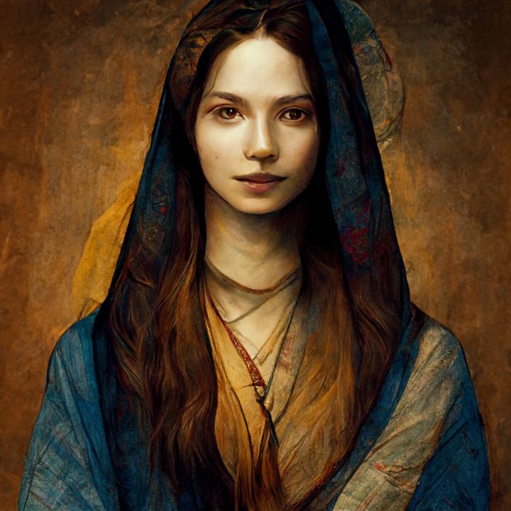 Mary Magdalene Wall Art Print Canvas - Shiva Shakti - Digital Art & AI ...