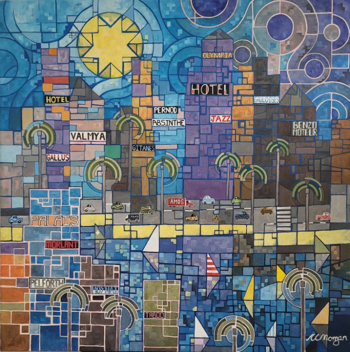 Marseilles Scene - Colm Morgan Art - Paintings & Prints, Abstract ...