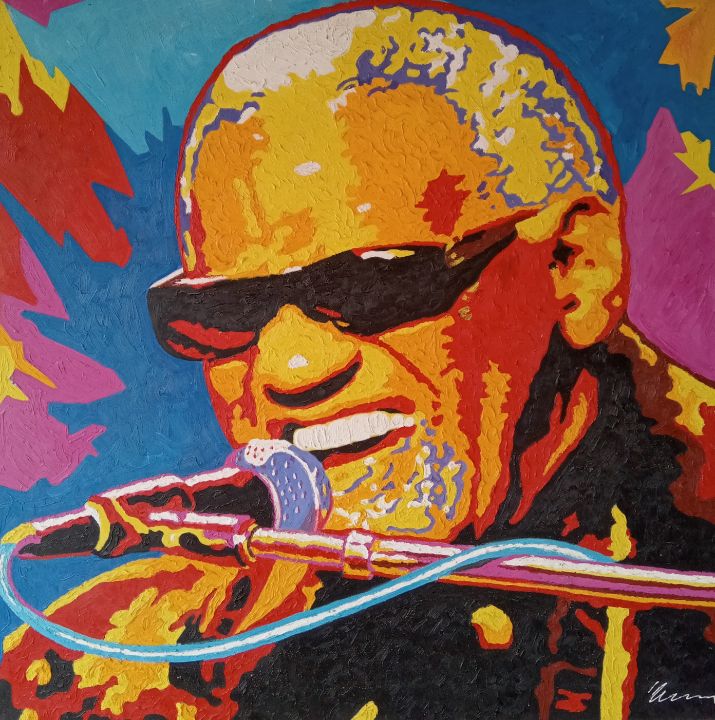 Ray Charles acrylic painting - Filip Petrović - Paintings & Prints ...