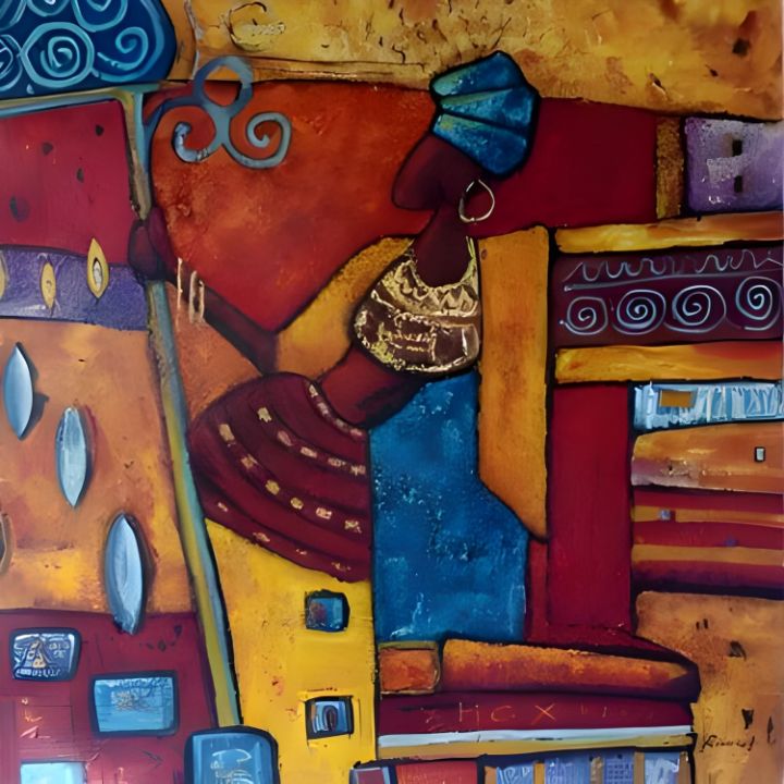 Abstract Africa oil painting - Filip Petrović - Paintings & Prints ...