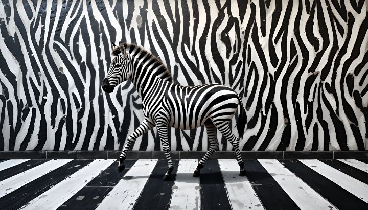 Contemporary Art Zebra Camouflage - My memories Art - Digital Art & AI ...