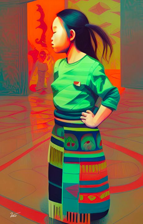 Hmong Fine Art 44 Print - Art by M. Vue Fine Art Gallery - Paintings ...