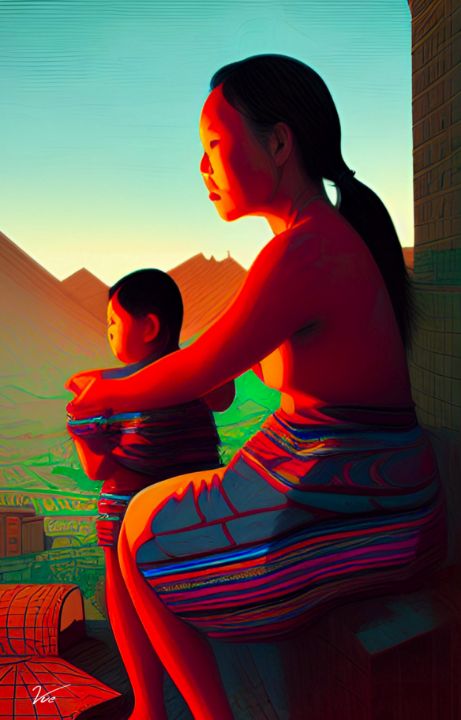 Hmong Fine Art 50 Print - Art by M. Vue Fine Art Gallery - Paintings ...