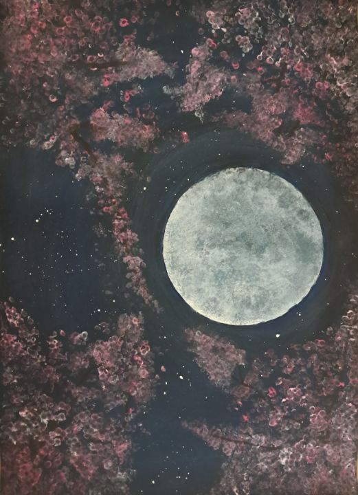 La pleine lune - Art by Nusrat - Paintings & Prints, Landscapes ...