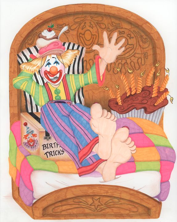Birthday Clown Nine Year Old - marcia's art - Drawings & Illustration ...