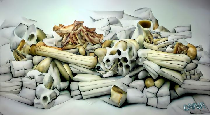 Bone Pile - DREAMS|of|DAMUN - Digital Art & AI, Abstract, Irregular ...