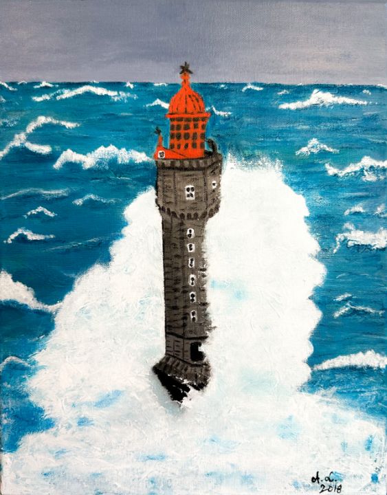 Lighthouse - A. N. Lampert - Paintings & Prints, Landscapes & Nature ...