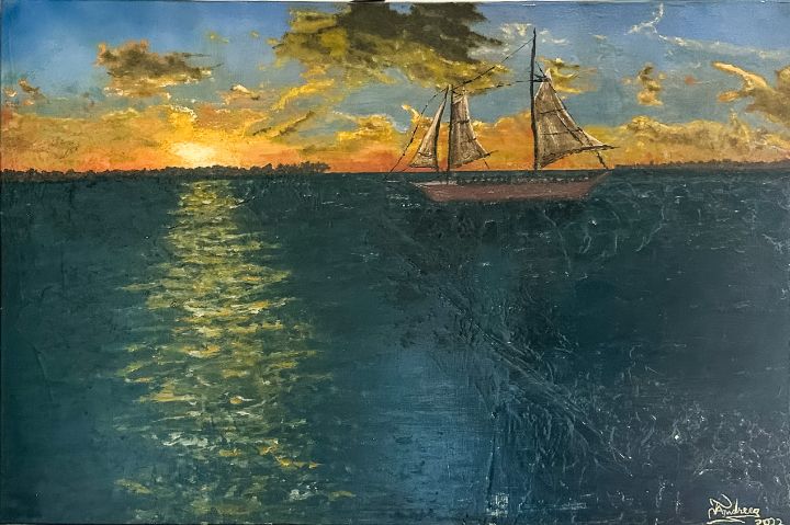 Sunset in the Keys - A. N. Lampert - Paintings & Prints, Landscapes ...
