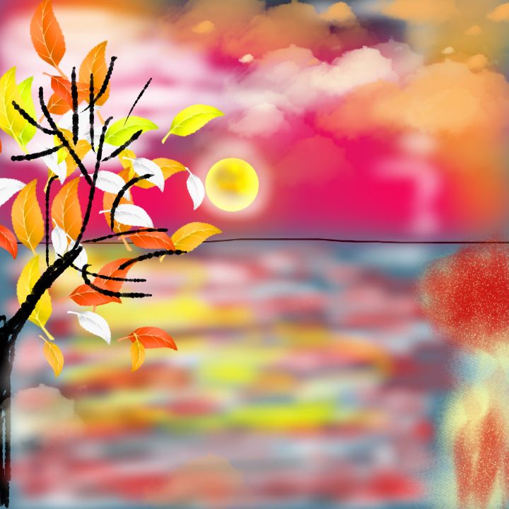 Waterscape - Digital Painting by Kartick Das - Paintings & Prints, Landscapes & Nature, Lakes ...